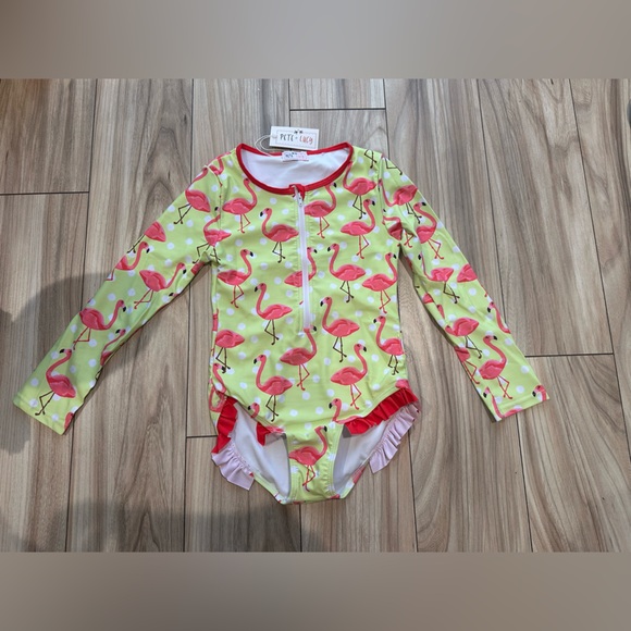 Pete + Lucy | Swim | Pete Lucy Fancy Flamingo Rash Guard Swim Suit 78 ...